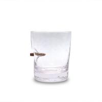China 260ml Inlay Bullet Whiskey Personalized Glass Cup For Tableware Bar Drinking for sale