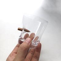 China 260ml Inlay Bullet Whiskey Personalized Glass Cup For Tableware Bar Drinking for sale