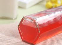 China Beverage Glass Juice Bottles 8oz 250mlwith Plastic / Aluminum Lid Clear Color for sale