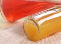 China Beverage Glass Juice Bottles 8oz 250mlwith Plastic / Aluminum Lid Clear Color for sale