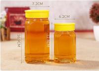 China Square Glass Honey Jars Empty Glass Jars Food Container With Plastic Lids for sale