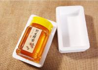 China Square Glass Honey Jars Empty Glass Jars Food Container With Plastic Lids for sale