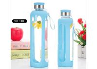 China Outdoor Custom Unbreakable Glass Water Bottles Bpa Free With Sleeve Eco - Friendly for sale