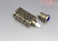 China 10ml Capacity Fancy Empty Cosmetic Glass Bottles With Dropper Cap For Essential Oil for sale