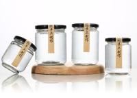 China Recycled Ball Honey Jam Glass Jars Aluminum Lid Breathable Seal Customized Size for sale