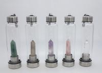 China Borosilicate Glass Crystal Infused Water Bottle 500ml Capacity 6cm * 24cm for sale