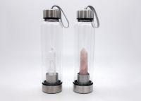 China Borosilicate Glass Crystal Infused Water Bottle 500ml Capacity 6cm * 24cm for sale