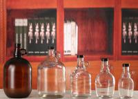 China Amber Glass Beer Growler 4L Capacity Large Beer Bottle Screw Top Lids for sale