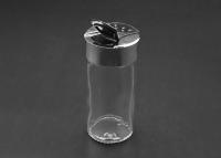 China High White Glass Empty Glass Jars Salt And Pepper Shakers Round Shape for sale
