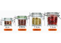 China Round Sealable Shape Glass Jars Empty Transparent Glass Jar With Lid for sale