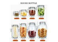 China Round Sealable Shape Glass Jars Empty Transparent Glass Jar With Lid for sale