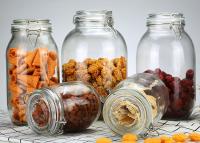 China Round Sealable Shape Glass Jars Empty Transparent Glass Jar With Lid for sale