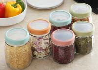 China Transparent Lid High White Glass Sealable Glass Jars For Seasonings for sale