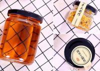 China Seasoning Pickle Empty Sealable Glass Jars Round Shape Transparent Color for sale