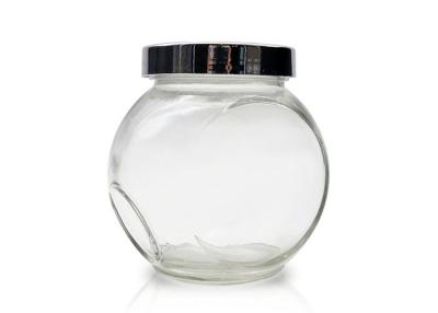 China Christmas Decorative Empty Glass Jars Transparent Color Kitchen Storage for sale