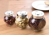 China Christmas Decorative Empty Glass Jars Transparent Color Kitchen Storage for sale