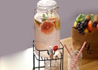 China Faucet Switch Bottle Juice Jar Cold Drink Storage Bottle Wine Glass Bottle for sale