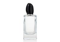 China Transparent Square Cosmetic Glass Bottles Large Capacity Glass Perfume Bottle for sale