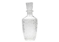 China Embossed Diamond Empty Glass Wine Bottles Storage Seal Decanter 400 - 700ml Capacity for sale