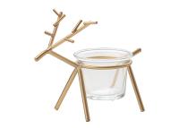 China Aromatherapy Modern Candle Holders Geometric Golden Deer Wrought Iron Candlestick Decoration for sale