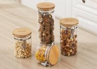 China Kitchen Storage Sealed Glass Jars Glass Bottle Jar Good Moisture Resistance for sale