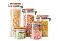 China Kitchen Storage Sealed Glass Jars Glass Bottle Jar Good Moisture Resistance for sale