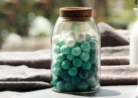 China Compact Decorative Glass Bottles Empty Glass Jars Round Shape 500ml / 800ml for sale