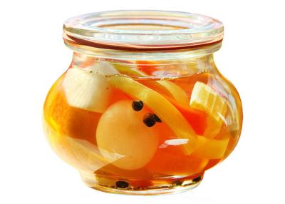 China Big Belly Shape Sealable Glass Jars Lemon Honey Jam Jar High Borosilicate Material for sale