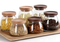 China Lead Free Sealable Glass Jars Household Food Grade Storage Tanks For Coffee Beans for sale