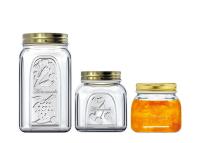China Safe Hygienic Glass Canning Jars Glass Food Storage Jars For Dried Fruits for sale