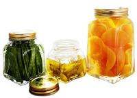 China Safe Hygienic Glass Canning Jars Glass Food Storage Jars For Dried Fruits for sale