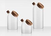 China Household Kitchen Grain Sealable Glass Jars Transparent Round 500ml / 800ml for sale