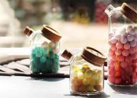 China Household Kitchen Grain Sealable Glass Jars Transparent Round 500ml / 800ml for sale