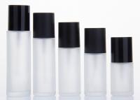 China Matte Black Cover Frosted Glass Cosmetic Bottles 5m 10ml 15ml Simple Design for sale