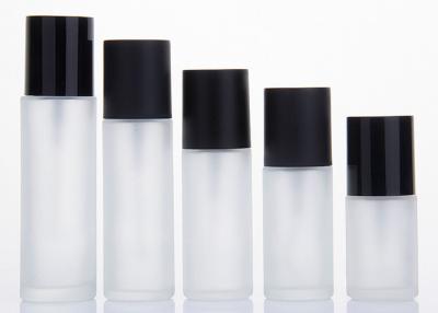 China Matte Black Cover Frosted Glass Cosmetic Bottles 5m 10ml 15ml Simple Design for sale