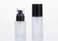 China Matte Black Cover Frosted Glass Cosmetic Bottles 5m 10ml 15ml Simple Design for sale