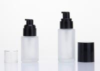 China Matte Black Cover Frosted Glass Cosmetic Bottles 5m 10ml 15ml Simple Design for sale