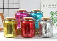 China Wedding Decoration Empty Glass Containers Candle Holder Transparent Small Size for sale
