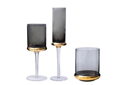 China Luxury Long Stem Wine Glasses Glass Crystal Champagne Glass 100ml Capacity for sale