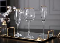 China Luxury Long Stem Wine Glasses Glass Crystal Champagne Glass 100ml Capacity for sale