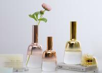 China Living Room Decorative Glass Vases Single Flower Gold Plated Glass Vase for sale