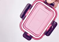 China Clear Color Glass Storage Microwavable Lunch Box Wide Mouth With Sealed Aluminum Screw Cap for sale