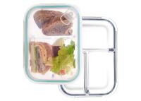 China Separated Glass Lunch Box Wide Mouth Storage Jars Glass Material 860ml / 850ml for sale