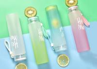 China Heat Resistant Frosted Glass Bottles With Custom Logo 5.8cm * 19.2cm Easy To Carry for sale