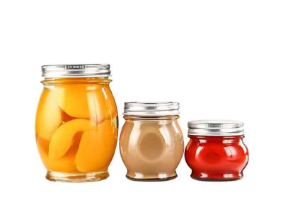China Unique Round Glass Honey Jars With Aluminum Lid Transparent Color 100ml 280ml for sale
