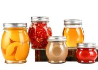 China Unique Round Glass Honey Jars With Aluminum Lid Transparent Color 100ml 280ml for sale