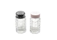 China Unique Embossed Round Empty Glass Jars High White Glass 50ml Capacity For Pepper for sale