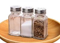 China Stainless Steel Shaker Lid Empty Glass Jars Food Grade Clear Color Eco - Friendly for sale