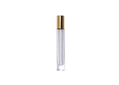 China Transparent Cosmetic Glass Bottles Round 10ml Natural Bamboo Roll On Glass Perfume Bottles for sale