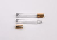 China Transparent Cosmetic Glass Bottles Round 10ml Natural Bamboo Roll On Glass Perfume Bottles for sale
